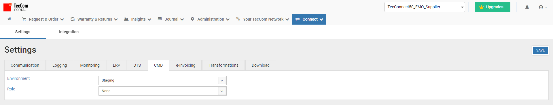 Connect Configuration | TecCom Wiki