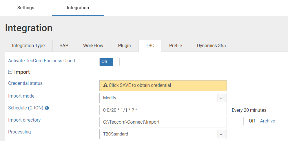 Connect Configuration | TecCom Wiki